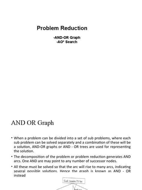 Problem Reduction And Or Graph Ao Search Pdf Mathematical