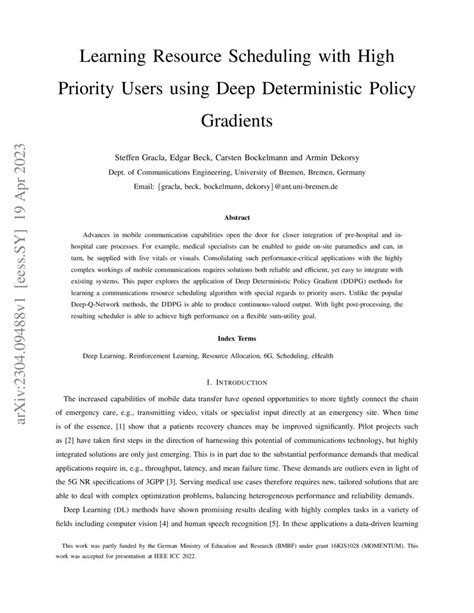 Learning Resource Scheduling With High Priority Users Using Deep