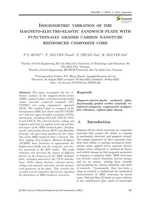 Pdf Isogeometric Vibration Of The Magneto Electro Elastic Sandwich Plate With Functionally