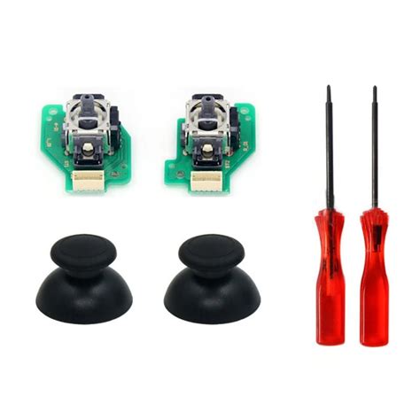 Sieyio Replace Left And Right 3d Analog Joystick Sensor Module With Thumbstick Cap Set For Wiiu