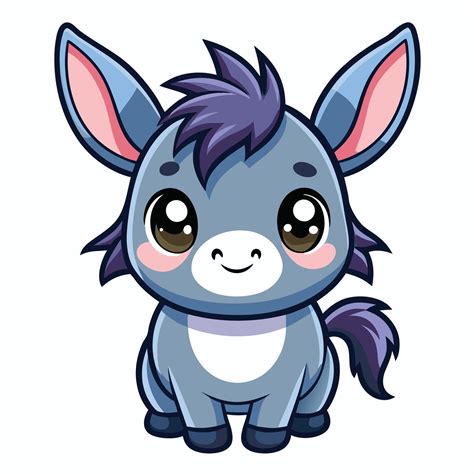 A Cartoon Donkey With Big Eyes And A Big Nose 53239856 Vector Art At