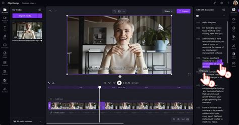 how to edit videos with ai transcript based editing in clipchamp