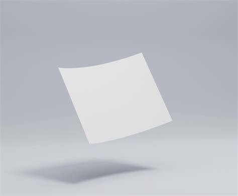 바닥 A4 A3 빈 전단지 포스터 쌓인 3d 3d 렌더링에 백서 더미가 놓여 있습니다 프리미엄 사진