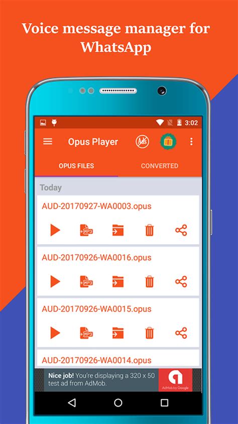 Opus Player Manage your audio voice messages APK สำหรบ Android ดาวนโหลด