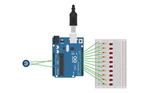 Circuit Design 10 Led Lab1 Tinkercad