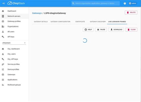 gateway live dataframe not showing anything chirpstack application server chirpstack