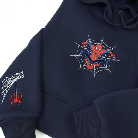 Spiderman Zip Up Hoodies Etsy