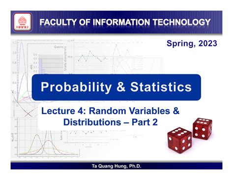 Lecture 4 Random Variable Distribution Part 2 Ta Quang Hung Ph