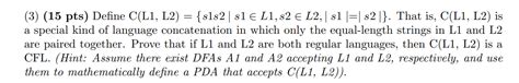 Solved 3 15 Pts Define Cl1 L2