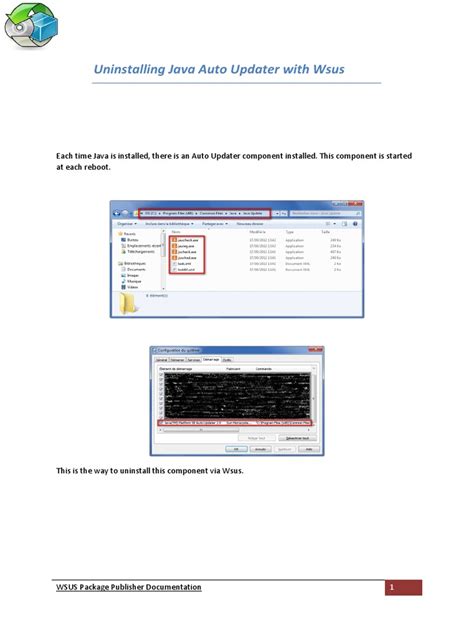 Uninstalling Java Auto Updater With Wsus Pdf