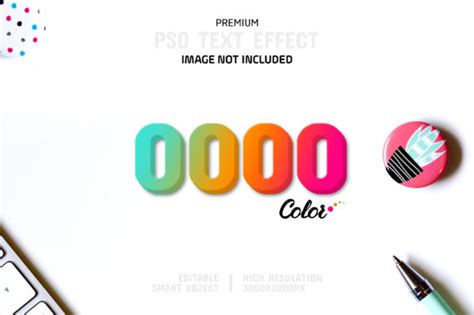 Editable Gradient Color Text Effect Graphic By Pixeliota · Creative Fabrica