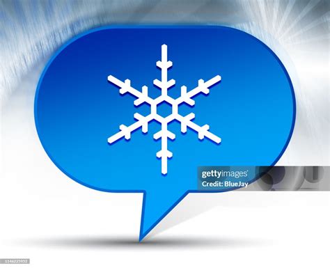 Snowflake Icon Blue Bubble Background High Res Vector Graphic Getty Images