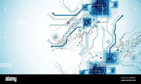 CPU Concept Circuit Board Technology Background Hand Drawn Vector Stock Vector Image Art