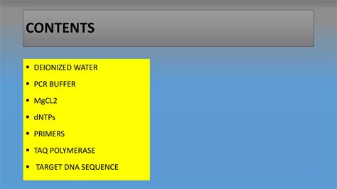 Chemicals Used In Pcr Pptx Chemistry Science