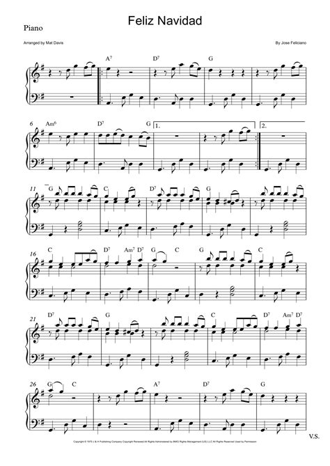 Feliz Navidad Arr Mat Davis By Clay Walker Sheet Music For Easy