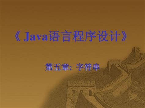 Java大学教学课件 第五章 字符串word文档在线阅读与下载无忧文档