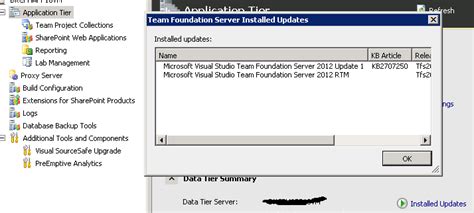 How Can I Verify That Update 1 For Tfs 2012 Is Installed Or Not