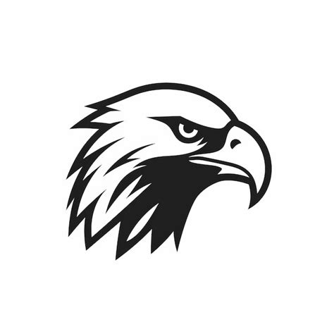Stunning Black And White Eagle Logo On White Background Premium Ai