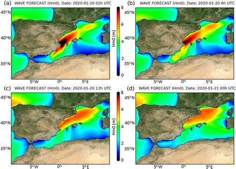 1 3 Map Of The Significant Wave Height Field Provided By The Forecast Download Scientific