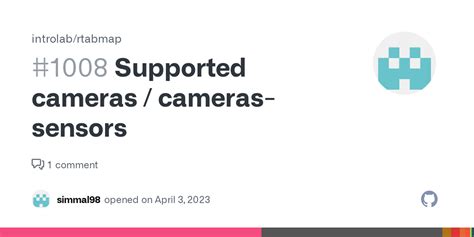 Supported Cameras Cameras Sensors Issue 1008 Introlab Rtabmap