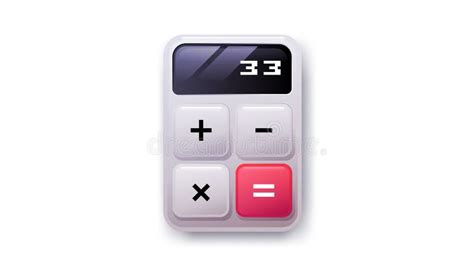 Calculator Icon Digital Keypad Math Isolated Device Vector Illustration Stock Vector