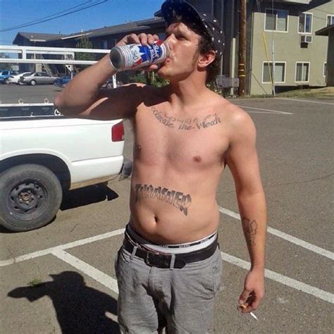 Shirtless Smokin Drinkin Redneck Scrolller
