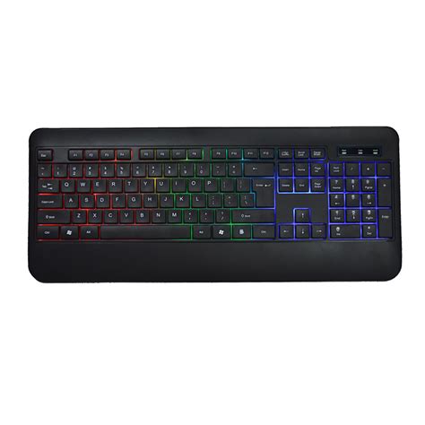 3 Color Change Carbon Film Back Light Keyboard For Gamers USB Gaming Keyboard LED Light Game