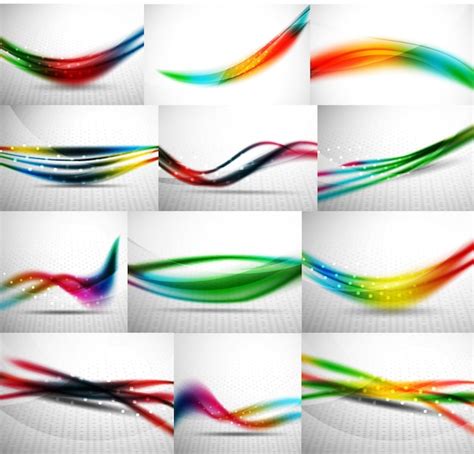 Premium Vector Wave Backgrounds Set Abstract Vector