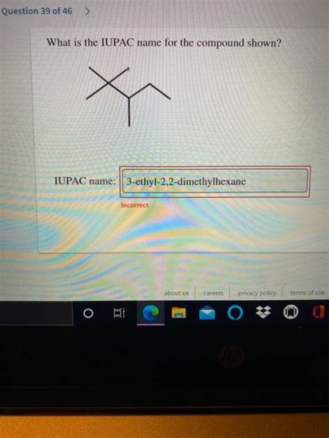 Solved Question 39 Of 46 What Is The Iupac Name For The