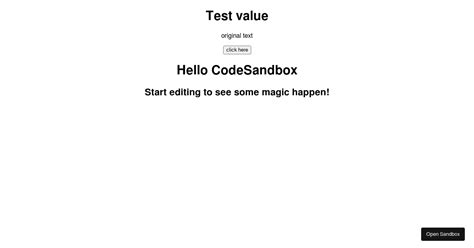 React Codesandbox