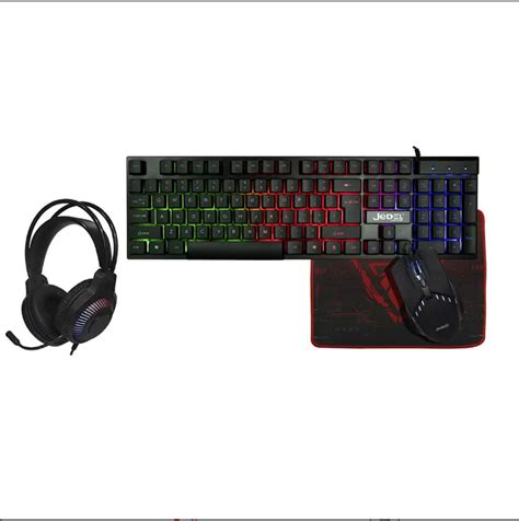 Jedel Cp 09 4in1 Combo Pack Gaming Keyboard Mouse Headphone Mousepad Bd