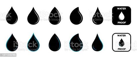 워터 드롭 아이콘 세트 흰색 배경에 격리 된 플랫 벡터 일러스트레이션 개념에 대한 스톡 벡터 아트 및 기타 이미지 개념 개체 그룹 검은색 Istock