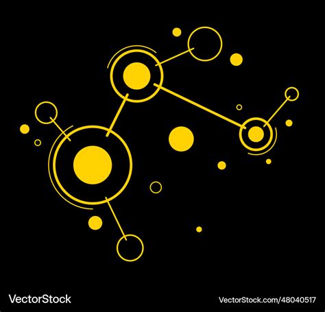 Abstract Tech Geometric Background Over Dark Vector Image