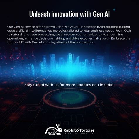 Rabbit And Tortoise Technology Solutions On Linkedin Genai Innovation Ai Digitaltransformation