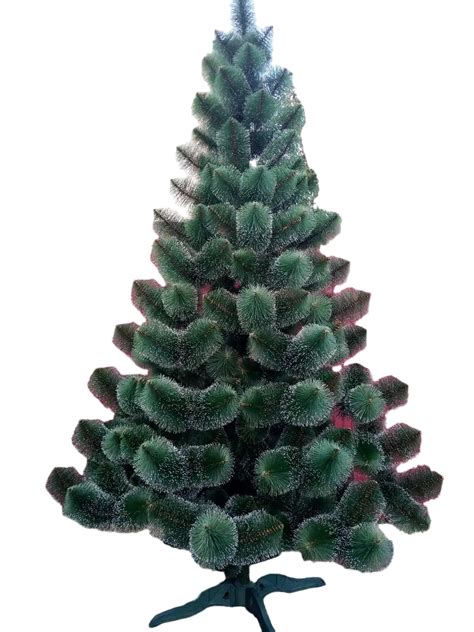 ᐉ Штучна сосна з білими кінчиками з ПВХ ствольна 2 1 м Зелений 21785345 • Краща ціна в Києві