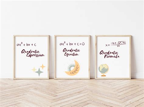 Quadratic Formula Poster Etsy Quadratic Formula Poster Etsy