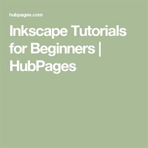 inkscape tutorials for beginners artofit