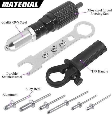Rivetadapter Professioneel Klinknagel Pistool Adapter Kit Vanplek