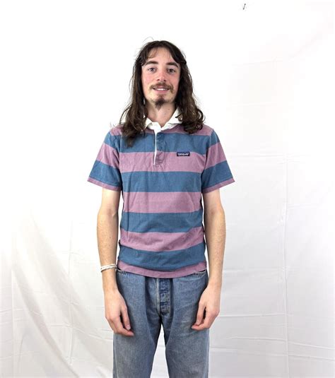 Vintage 1990s 90s Patagonia Striped Polo Shirt Etsy