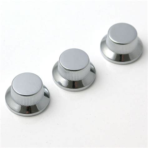 K18 Metal Bell Top Hat Guitar Knobs For 58mm Metric Shafts X 3 Ch