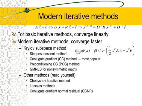 PPT Modern Iterative Methods PowerPoint Presentation Free Download ID