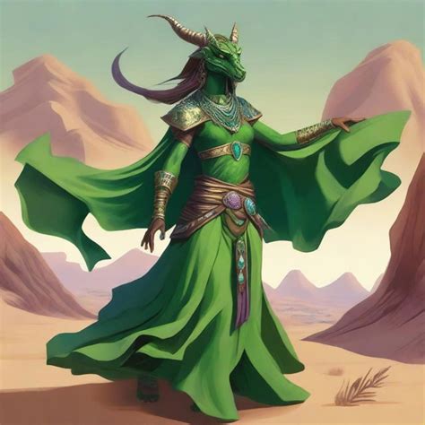Epic Female Dragonborn Dungeons And Dragons Character Art