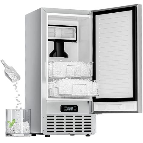 Simzlife Under Counter Nugget Ice Maker Bulit In Freestanding Ice Maker
