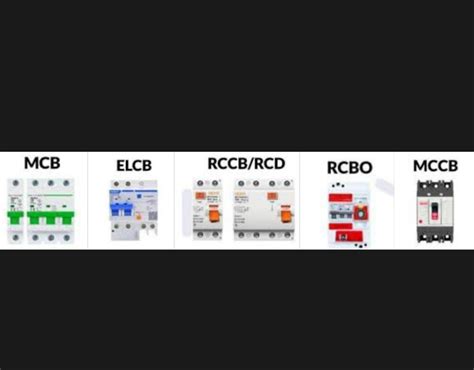 Comparison Of Different Parameters Between Mcb Elcb Rccb Rcbo And Mccb