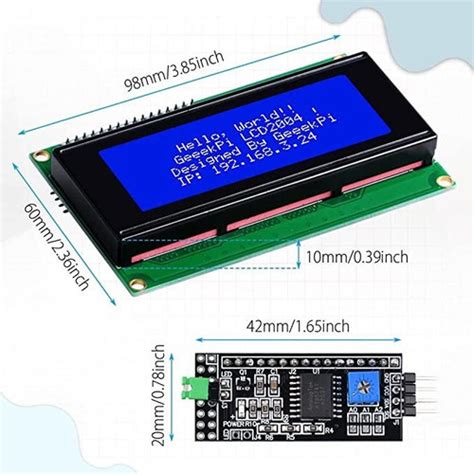 Geeekpi Iic I c Twi Serial Lcd x Módulo De Pantalla Co Envío gratis
