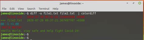 Cómo Diff Command Colorize Output En Linux Conpilares