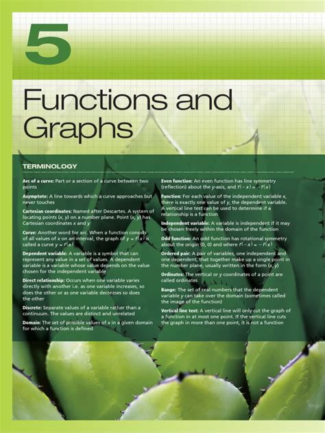 Ch5 Functions And Graphs Pdf Variable Mathematics Function