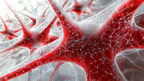 A Sophisticated Abstract Depiction Of Interconnected Neural Networks In