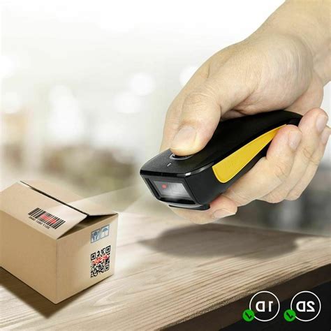 Mini Barcode Scanner 2D Bluetooth Wireless Pocket QR