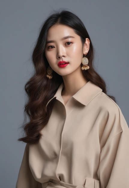 Premium Ai Image A Potrait Of Beautiful Chinese Girl Fashionable Style